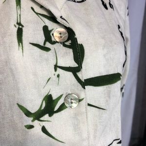 Norm Thompson | Tops | Norm Thompson Sz S Asia Writing Button Front Top ...